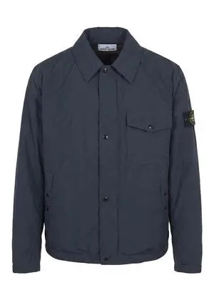 Stone Island Spread Collar Front Button Fastening Jacket - Blue