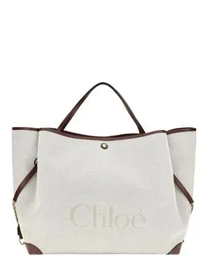Chloé Large Carry Tote Bag - Cream