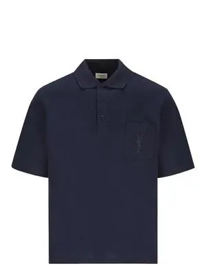 Saint Laurent Polo Shirts - Blue