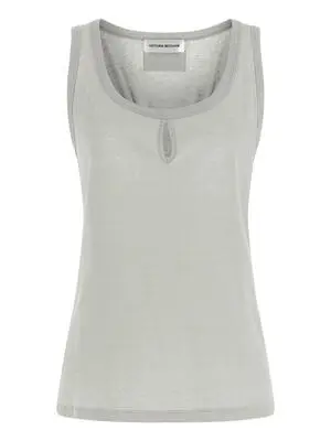 Victoria Beckham VICTORIA BECKHAM Split Tank Top Gray