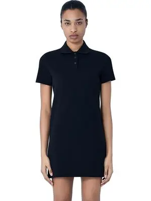 Saint Laurent Polo Mini Dress - Black