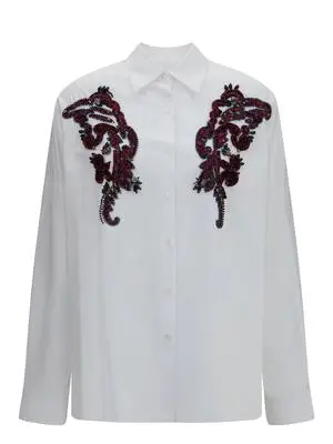 Dries Van Noten Beaded-detail Shirt - White