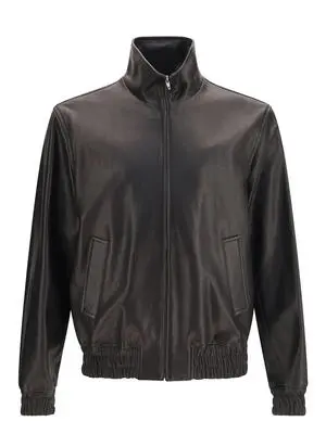 Valentino Garavani Leather Zip Jacket - Black