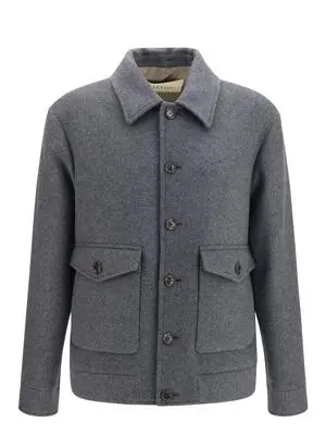 Valentino Garavani VALENTINO Wool And Cashmere Jacket Gray