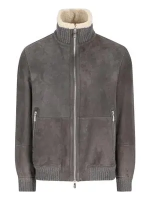Brunello Cucinelli BRUNELLO CUCINELLI Shearling Leather Jacket Multicolor