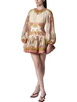 Zimmermann Indra Mini Dress With Floral Motif - Multicolor