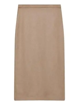 Max Mara Brushed Pencil Skirt - Brown