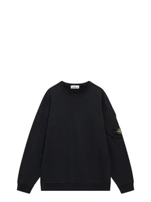 Stone Island Navy Cotton Crewneck Sweatshirt - Blue