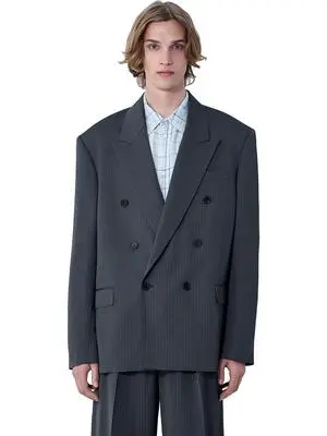 Acne Studios Double-breasted Suit Jacket - Gray