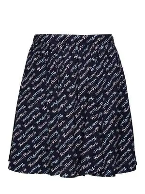 Kenzo Verdy Viscose Miniskirt - Blue