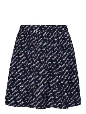 Kenzo Verdy Viscose Miniskirt - Blue