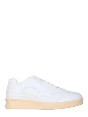JIL SANDER Low Leather Sneakers - White