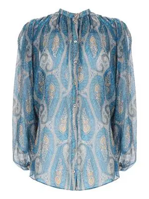 Etro ETRO Silk Shirt Blue