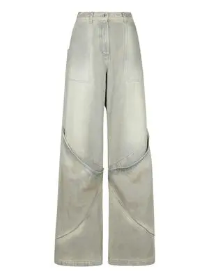 Attico Cotton Jeans - Gray