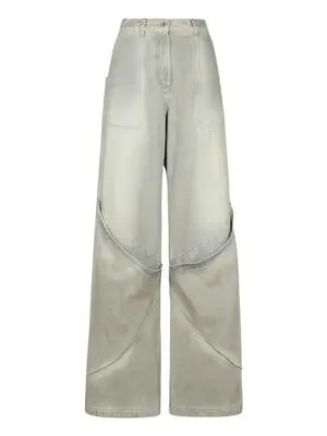 Attico Cotton Jeans - Gray