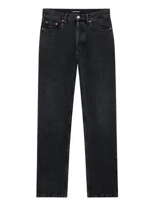 Saint Laurent Wash Denim Skinny Jeans - Black