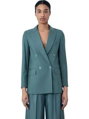 Max Mara Double-breasted Blazer - Green