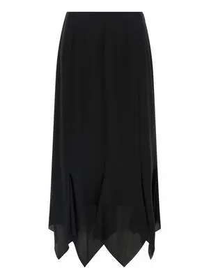Valentino Garavani Crêpe De Chine Skirt - Black