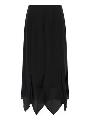 Valentino Garavani Crêpe De Chine Skirt - Black