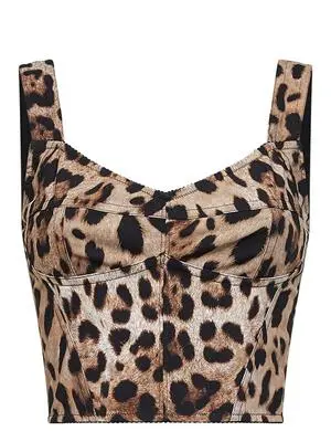 Dolce & Gabbana Dolce & Gabbana Leopard Print Bustier Top Multicolor