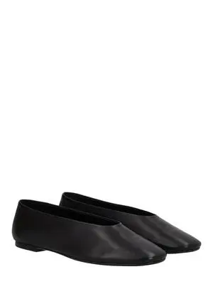 AeydĒ Dancer Kirsten Nappa Leather Flats - Black
