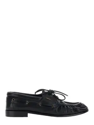Saint Laurent Calfskin Loafers - Black