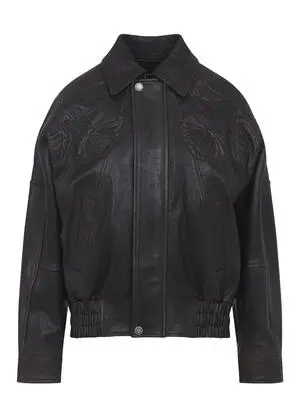 GOLDEN GOOSE Flower Embroidery Jacket - Black