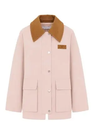 GANNI Twill Jacket - Pink