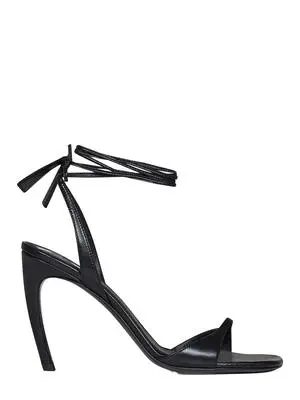 Attico Black Nappa Leather Ora Sandals - Multicolor