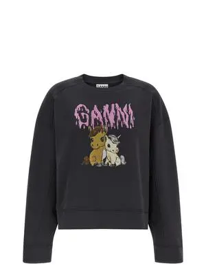 GANNI Isoli' Sweatshirt - Black