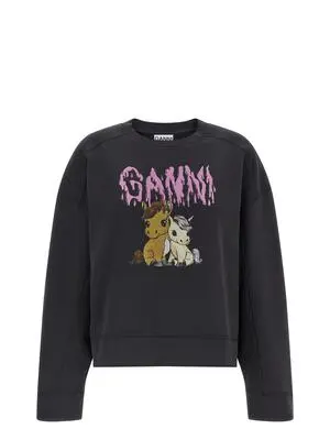 GANNI Isoli Sweatshirt - Black