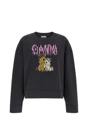 GANNI Isoli Sweatshirt - Black