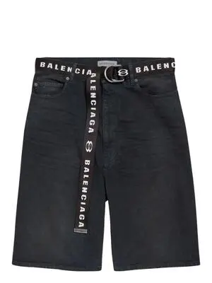 Balenciaga BALENCIAGA Denim Cotton Shorts Multicolor