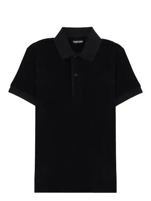 TOM FORD Cotton Polo - Black