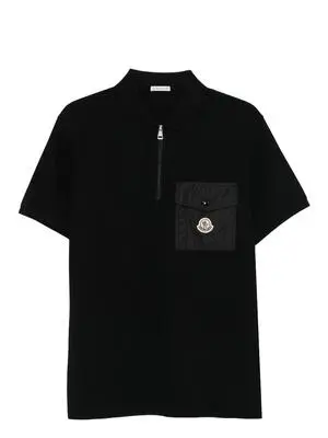 Moncler Logo Cotton Polo Shirt - Multicolor