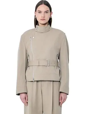 Bottega Veneta Compact Cotton Blouson - Cream