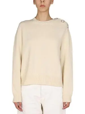 JIL SANDER Side Snap Button Shirt - Cream