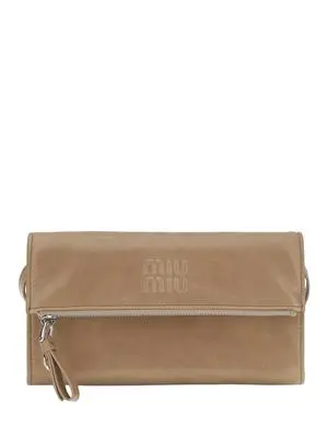 Miu Miu Leather Pouch - Cream