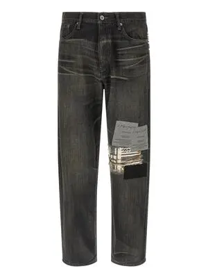 Yohji Yamamoto Savege Denim Jeans × Nh - Black
