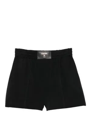 Celine Logo Wool Shorts - Multicolor