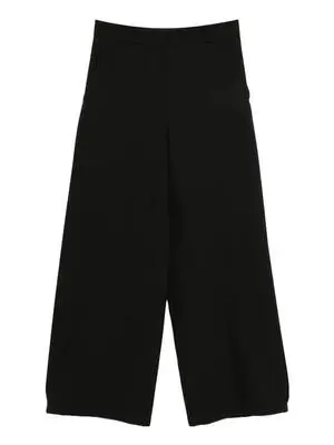 Giorgio Armani Silk Palazzo Trousers - Black