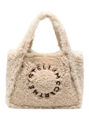 Stella McCartney Stella Logo Shearling Tote - Multicolor