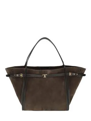 TOD'S Suede Tote Bag - Brown