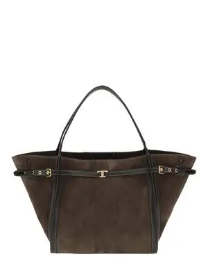 TOD'S Suede Tote Bag - Brown