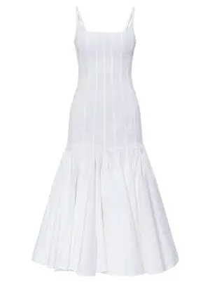 Jacquemus La Robe Agave Cotton Poplin Midi Dress - White