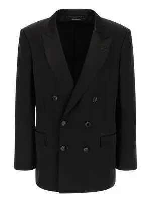 TOM FORD Tone-on-tone Polka Dot Blazer - Black