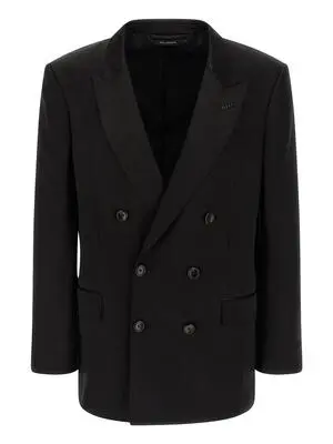 TOM FORD Tone-on-tone Polka Dot Blazer - Black