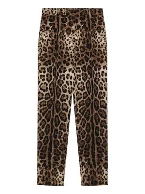 Dolce & Gabbana Leopard-print Pants - Brown