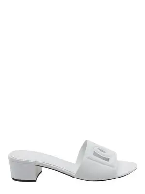 Dolce & Gabbana Calfskin Mules - White