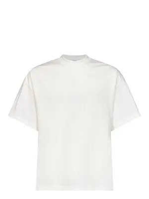 JIL SANDER Porcelain Cotton Boxy T-shirt With Logo - Multicolor